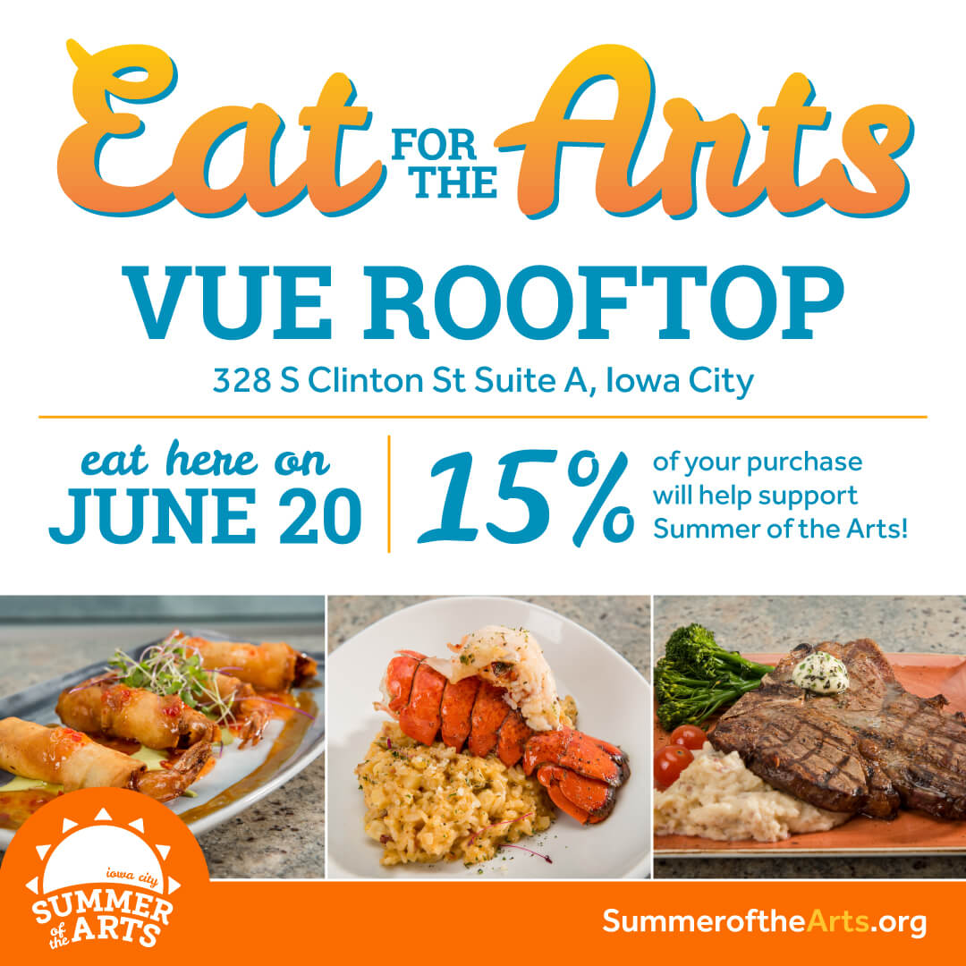 Eat for the Arts at Vue Rooftop - Summer of the Arts